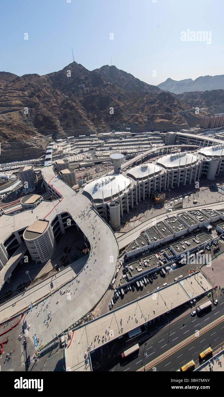 General view of Mina, where Muslims gather during the hajj pilgrimage ...