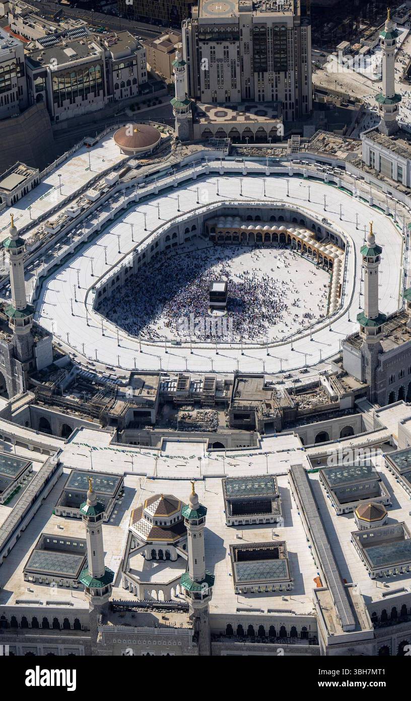 A general view of Muslims perform the Tawaf circumambulation around ...