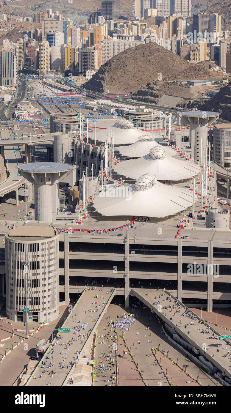 General view of Mina, where Muslims gather during the hajj pilgrimage ...