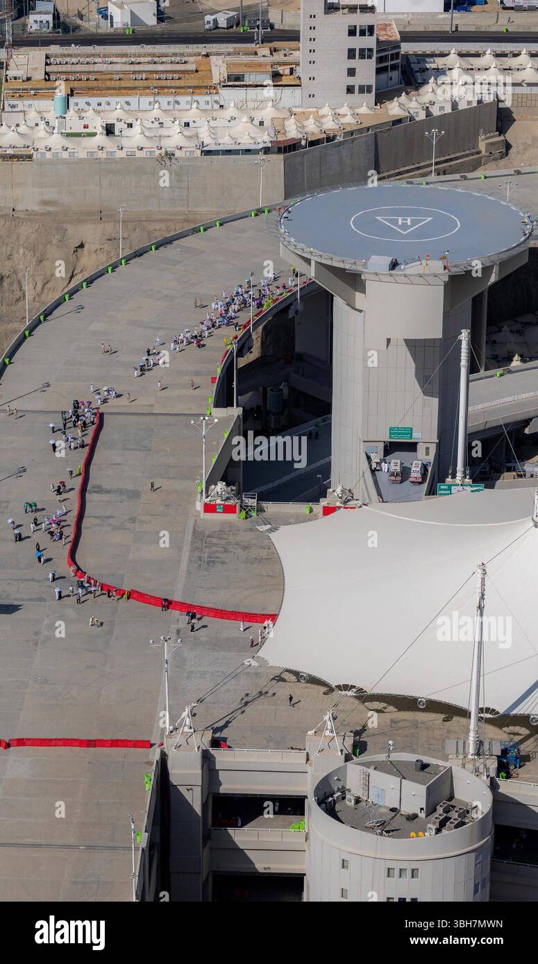 General view of Mina, where Muslims gather during the hajj pilgrimage ...