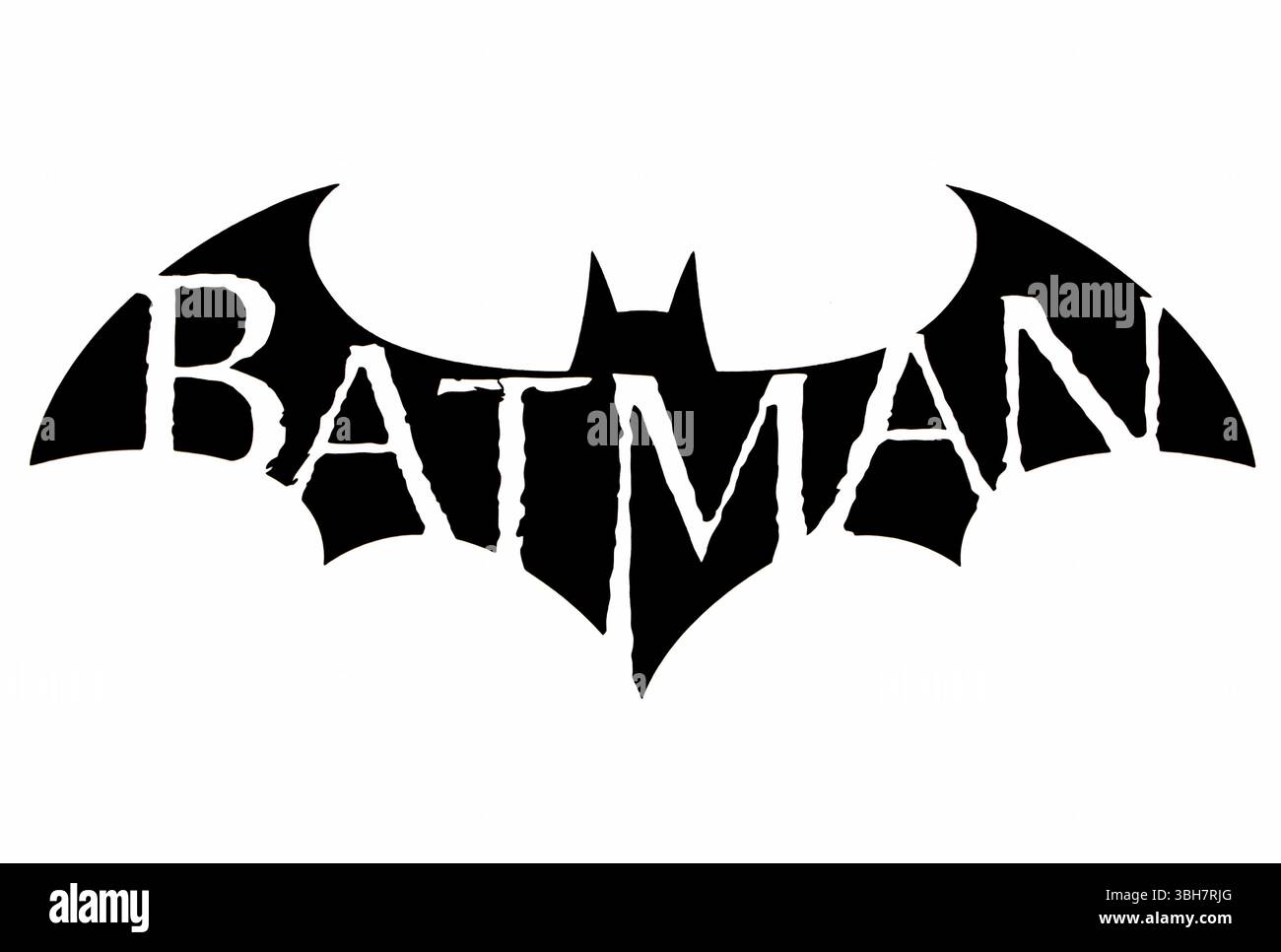 Batman logo isolated on white background Stock Photo - Alamy