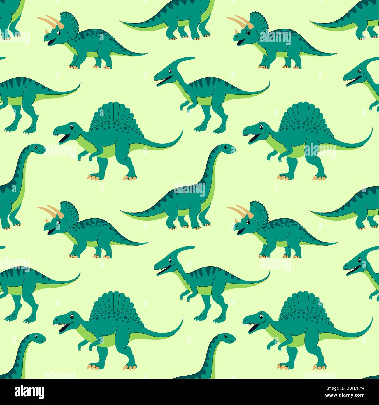 Triceratops green prehistoric dinosaurs Stock Vector Images - Alamy
