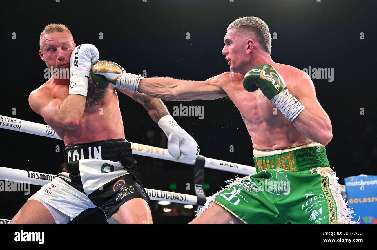 Gold Coast, Australia. 08th June, 2025. Conor Wallace (right) and Dylan ...