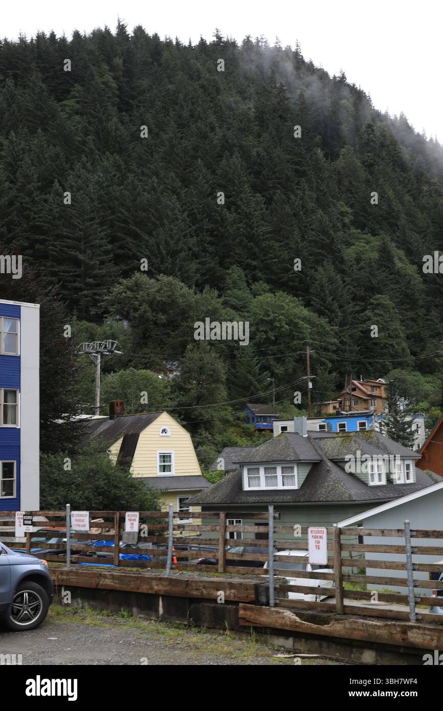 Front Street in downtown Juneau, the capital city of Alaska, USA Stock ...