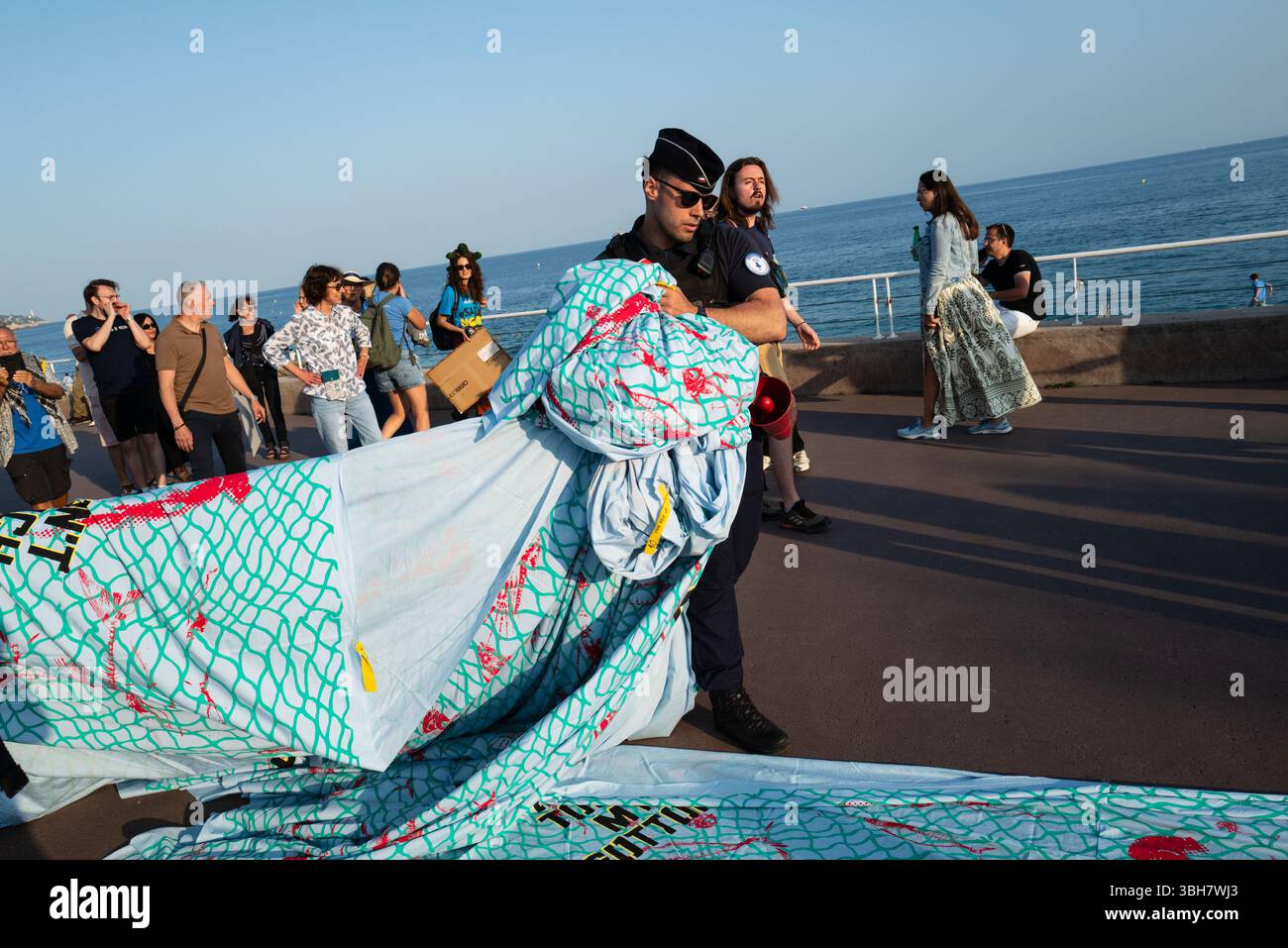 Nice, England, France. 7th June, 2025. Thousands march through the ...