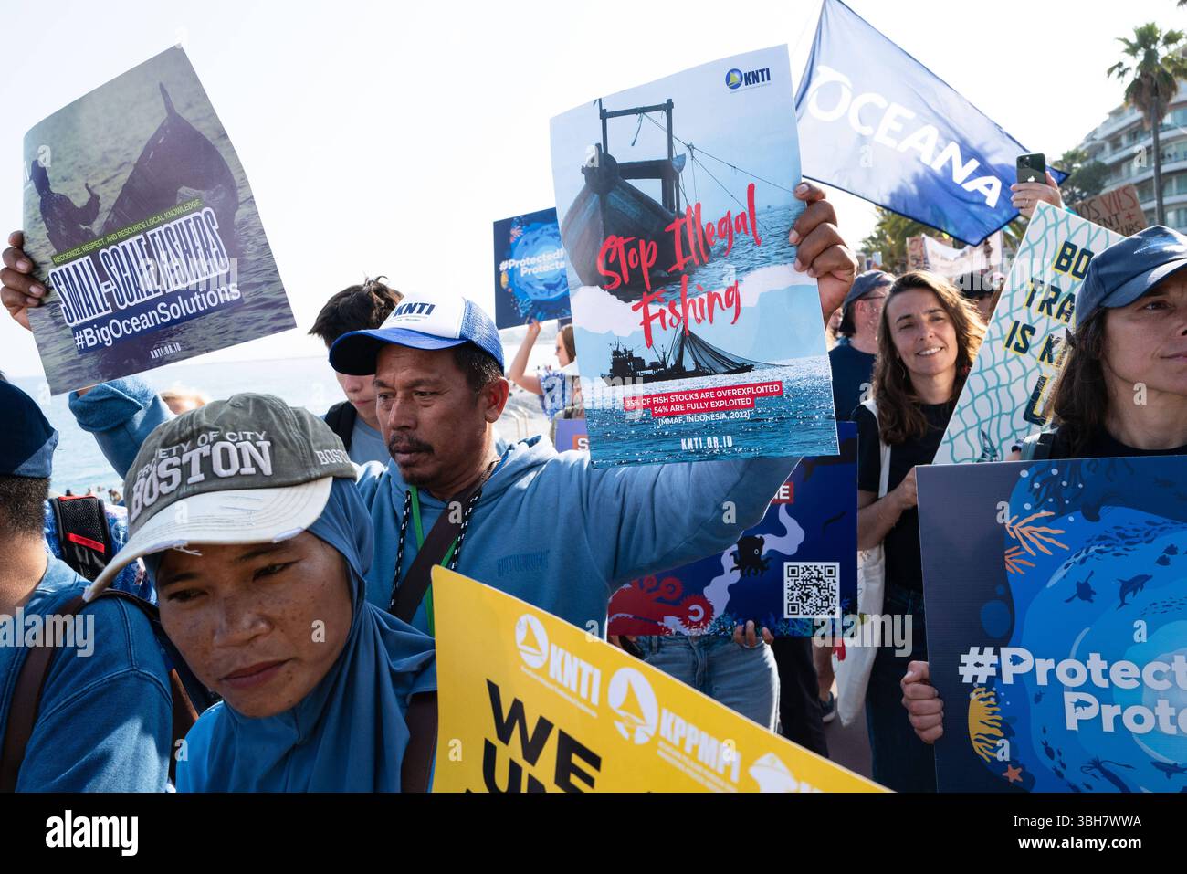 Blue March protest during UN Ocean Conference in Nice Thousands march ...