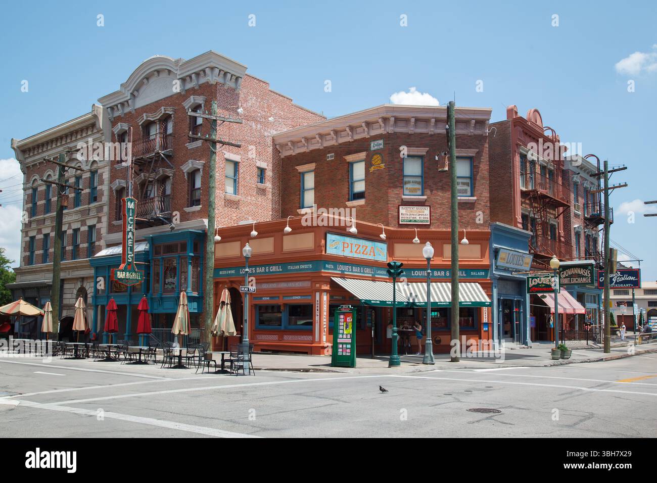 The New York City area typical brick buildings in Universal Studios ...