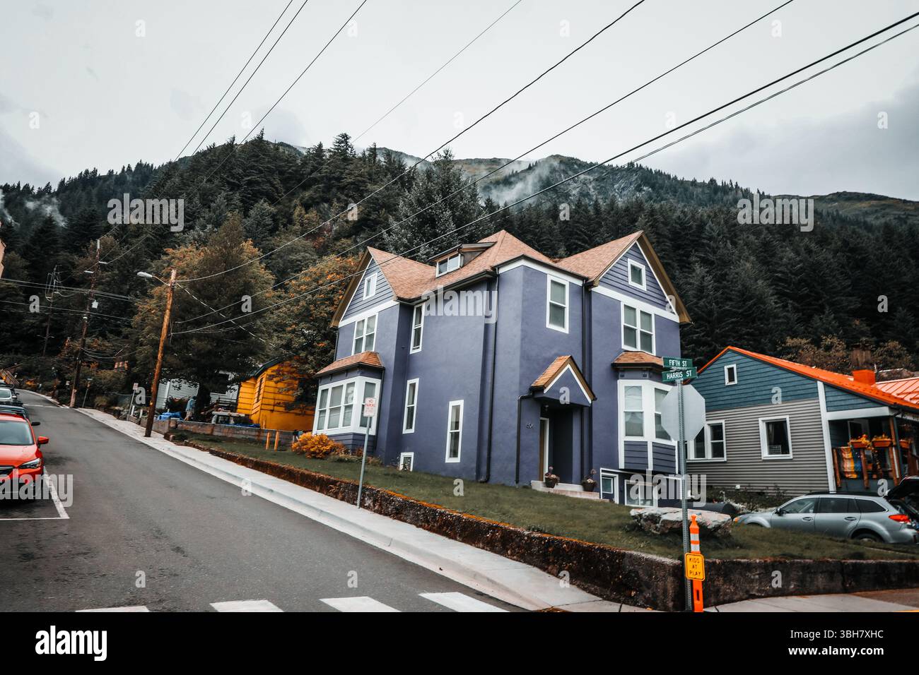 Front Street in downtown Juneau, the capital city of Alaska, USA Stock ...