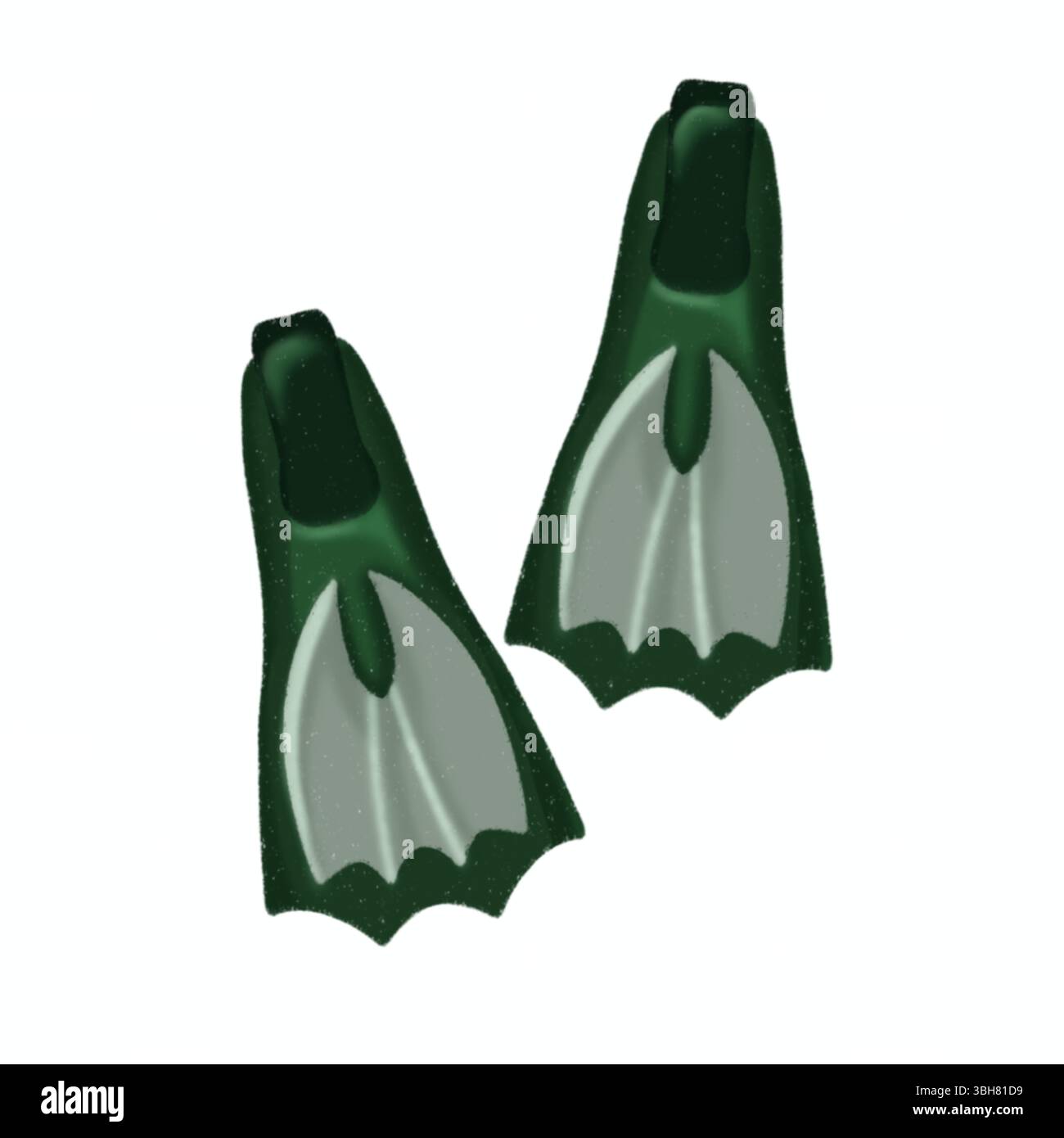 illustration of flippers designed for diving and snorkeling activities ...