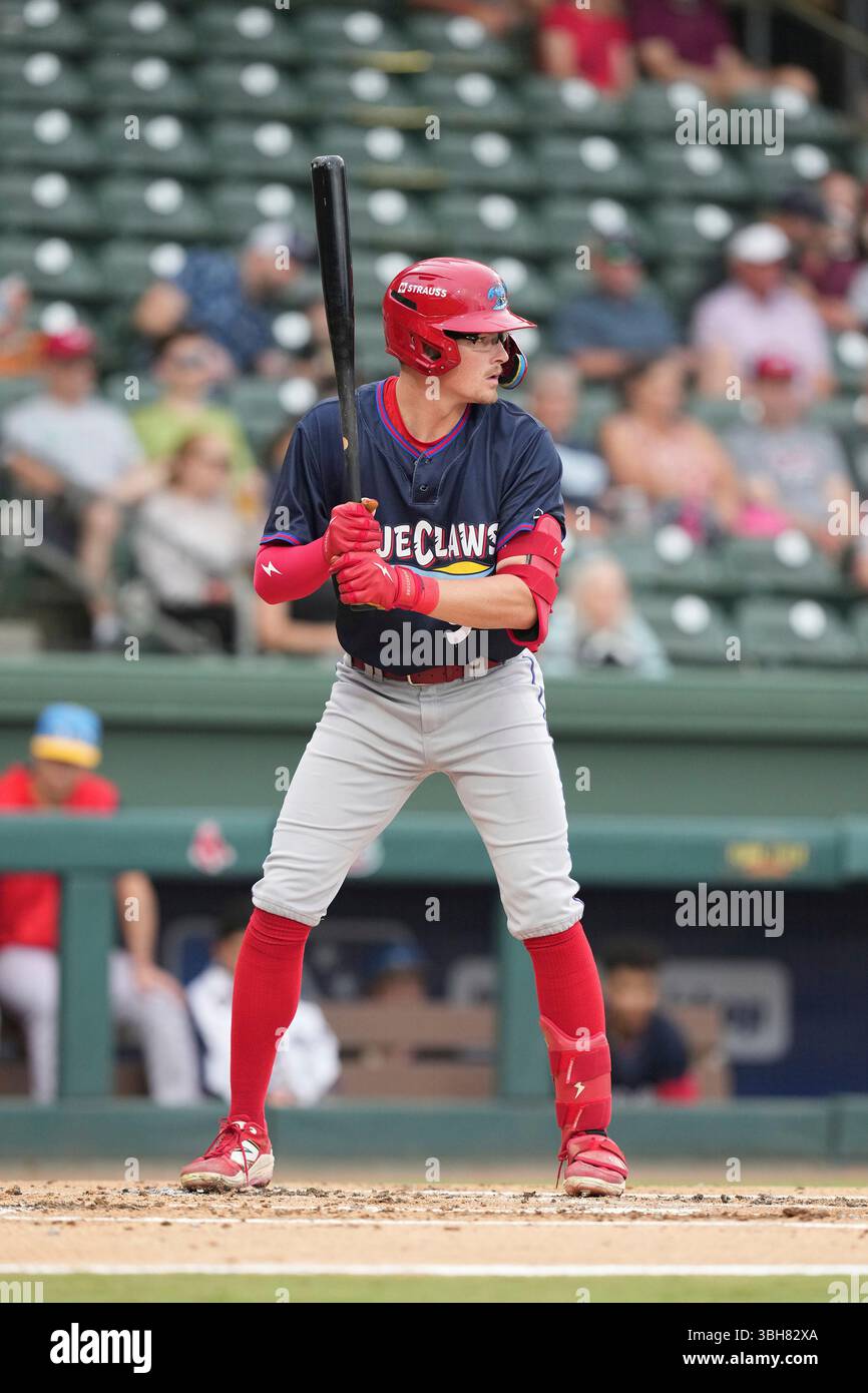 Bryson Ware (9) of the Jersey Shore BlueClaws at bat in a South ...