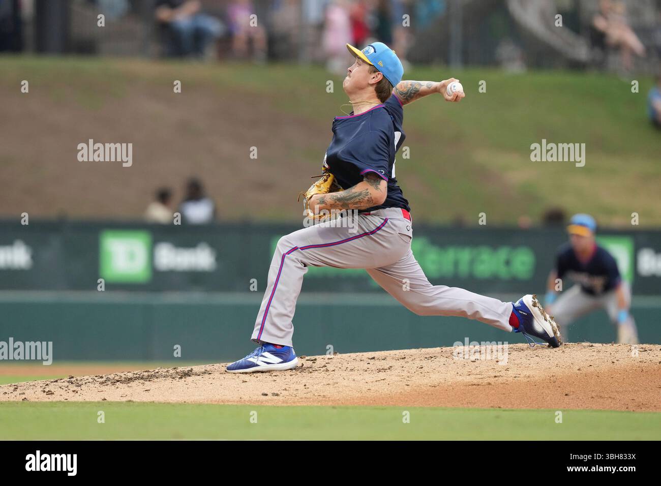 Starting pitcher Aaron Combs (28) of the Jersey Shore BlueClaws ...