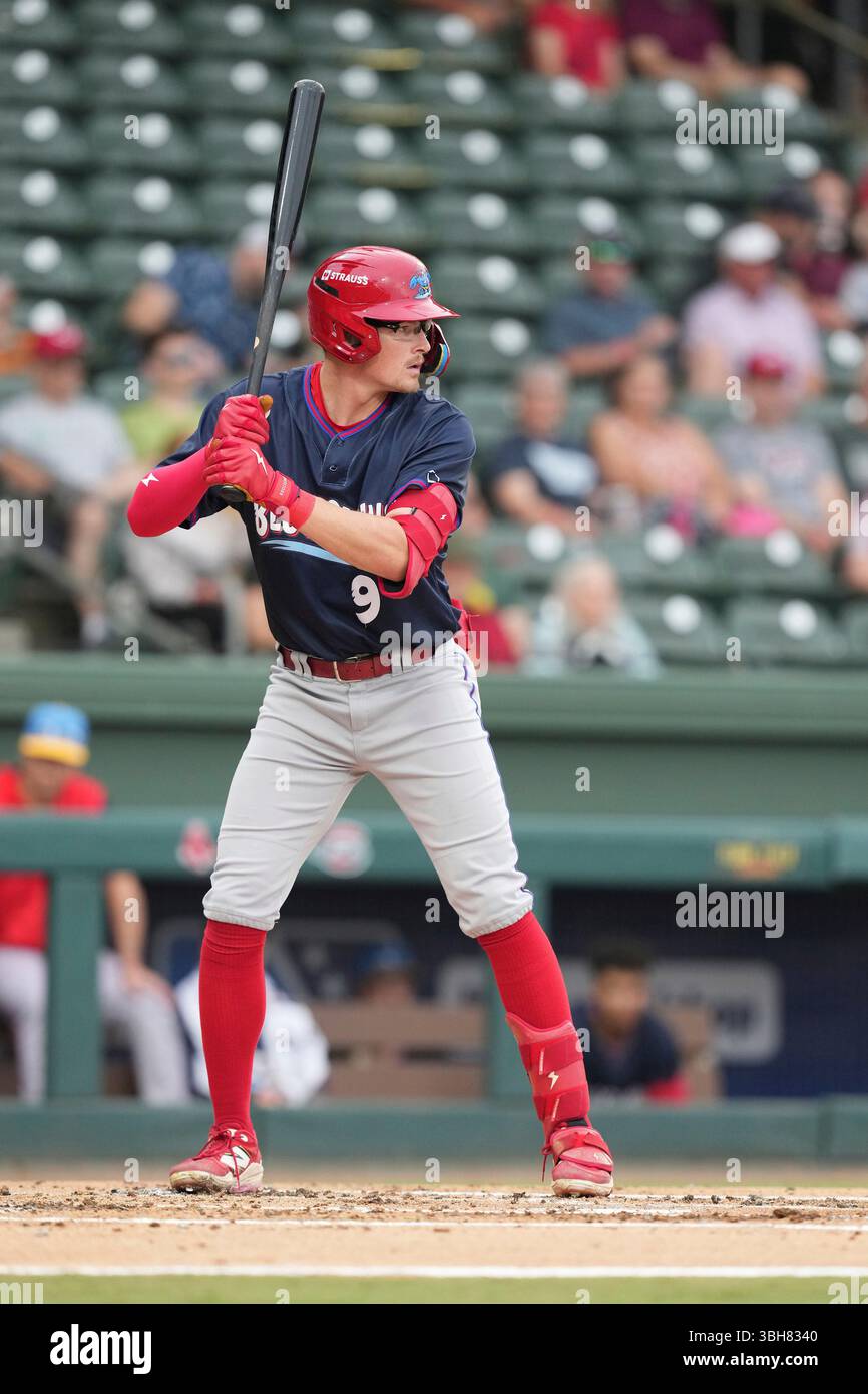 Bryson Ware (9) of the Jersey Shore BlueClaws at bat in a South ...