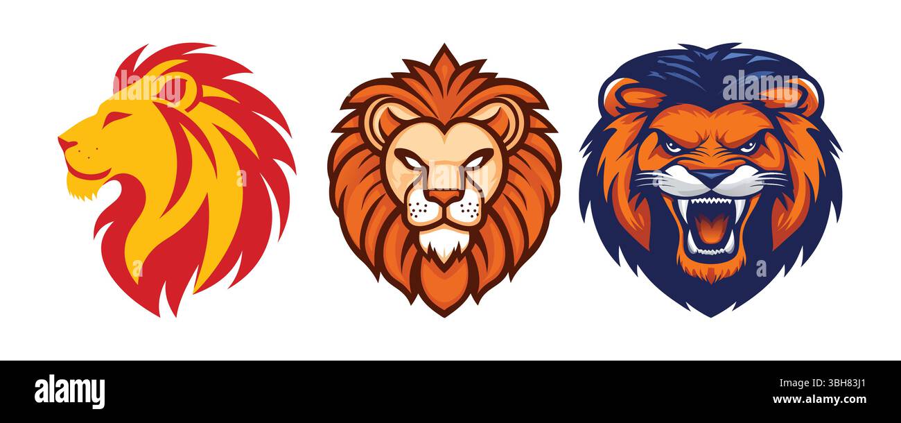 Three lions logo Stock Vector Images - Alamy
