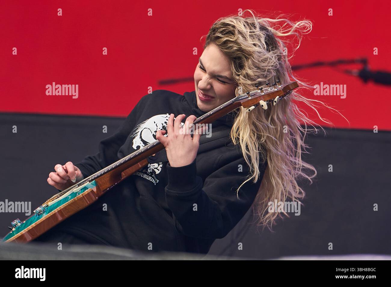 08 June 2025, Rhineland-Palatinate, Nürburg: Guitarist Daniela "Dany ...