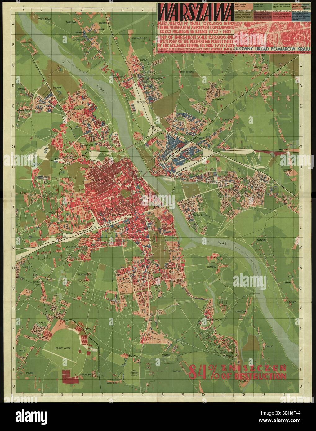Warsaw map hi-res stock photography and images - Alamy