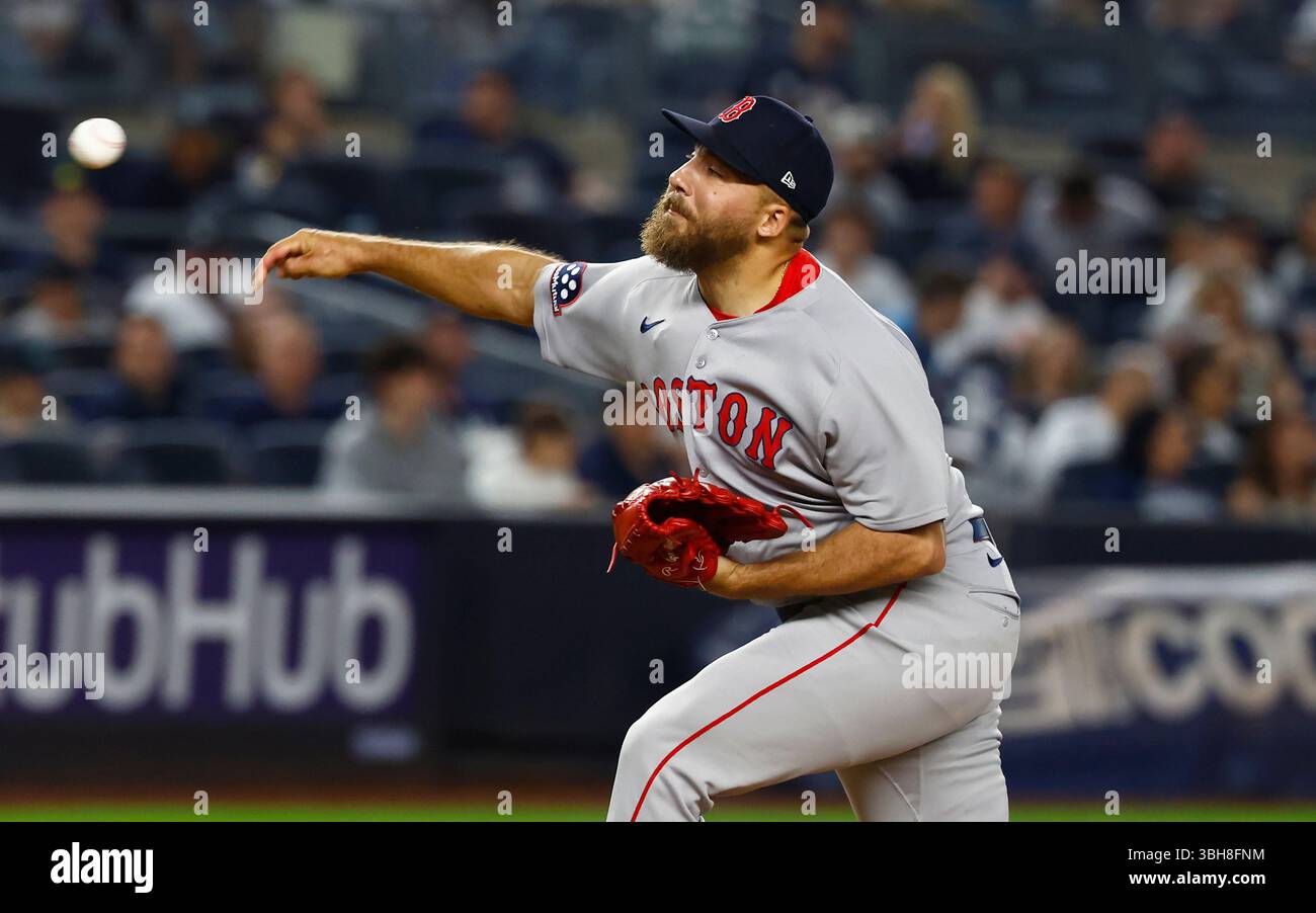 Boston Red Sox pitcher Greg Weissert throws during the seventh inning ...
