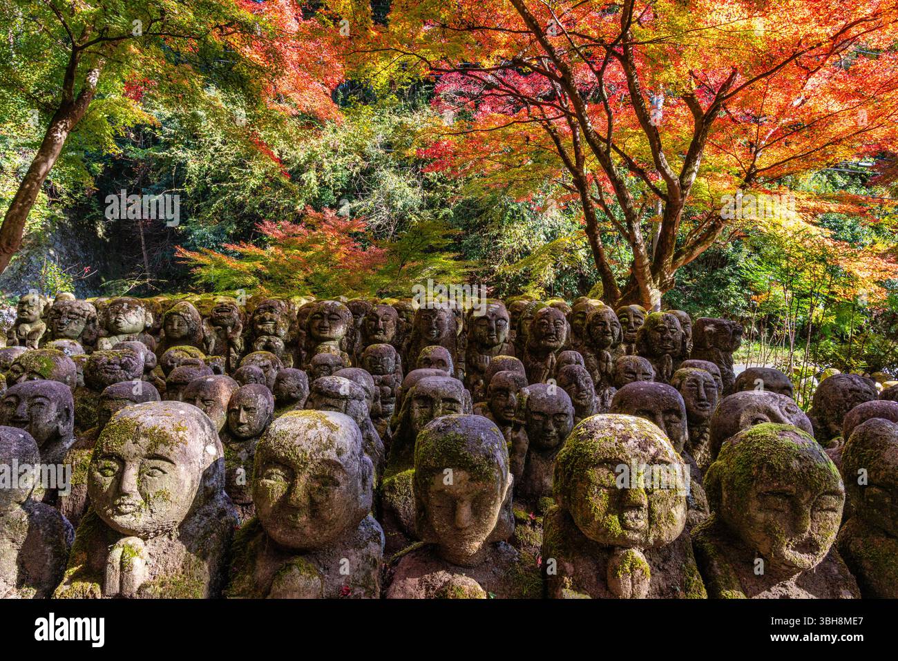 The marvelous Otagi Nenbutsu-ji Temple during fall season in Kyoto ...