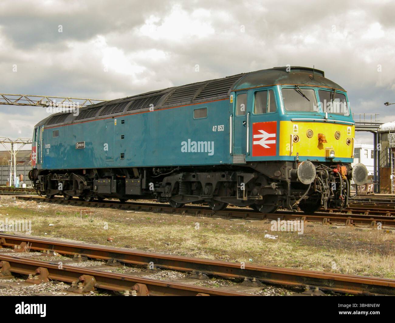Class 47 locomotive outside Eastleigh Depot Stock Photo - Alamy