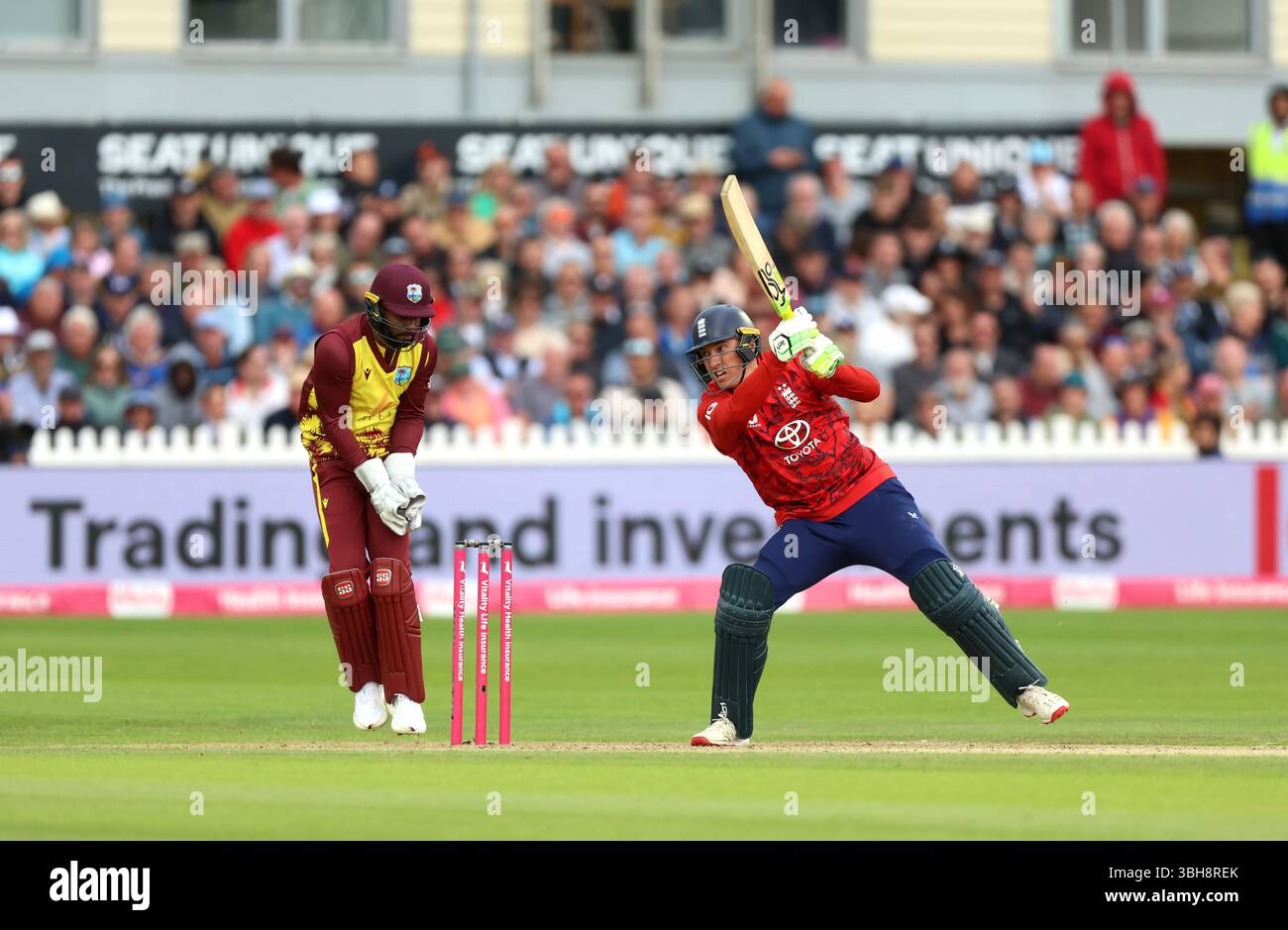 England's Tom Banton batting during the second Men's International ...