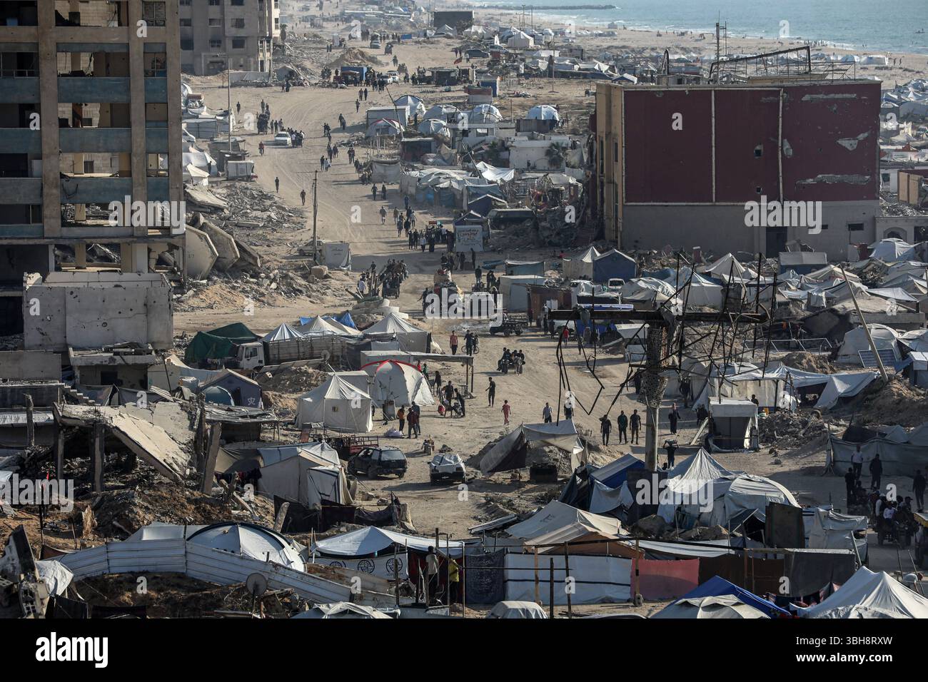 Displaced Palestinians have sought refuge at Gaza s port, where they ...