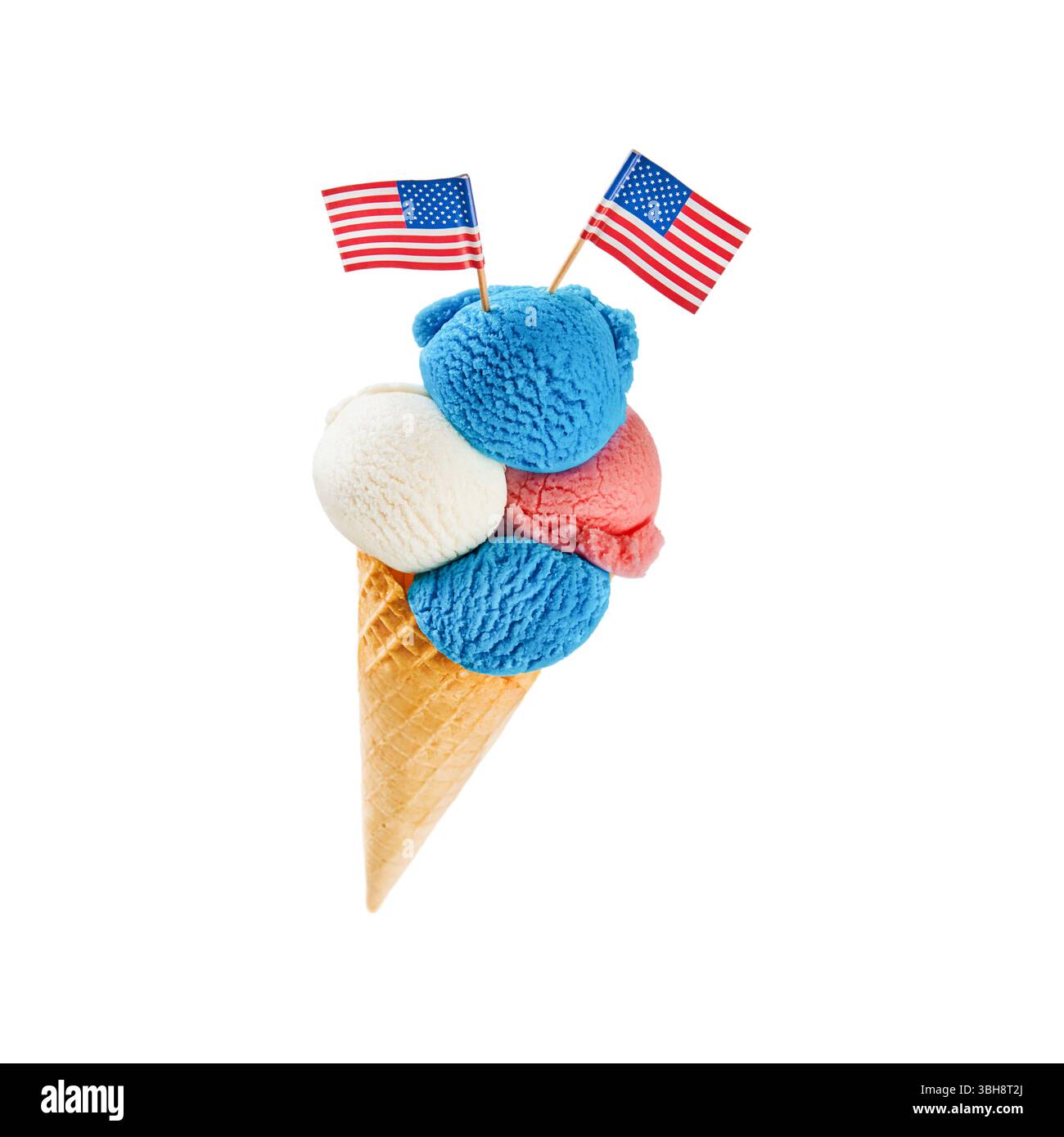 4th of July Holiday Independence background. Mans hand holds colorful ...