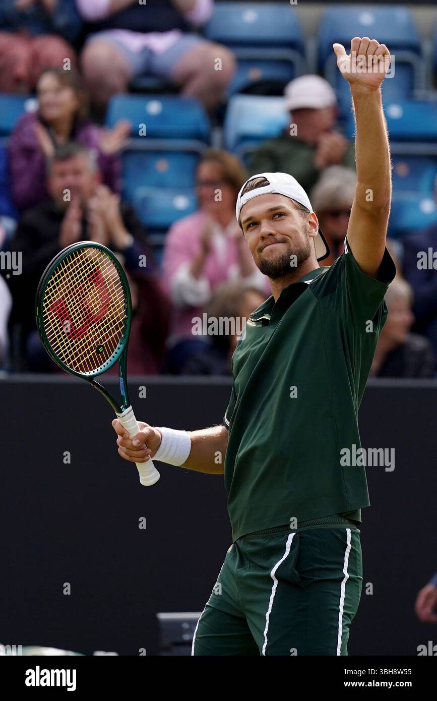Otto Virtanen celebrates winning the Men's Final on day seven of the ...
