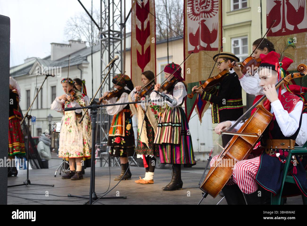Krakow, Poland - 10.28.2018 - Children in traditional polish dress ...
