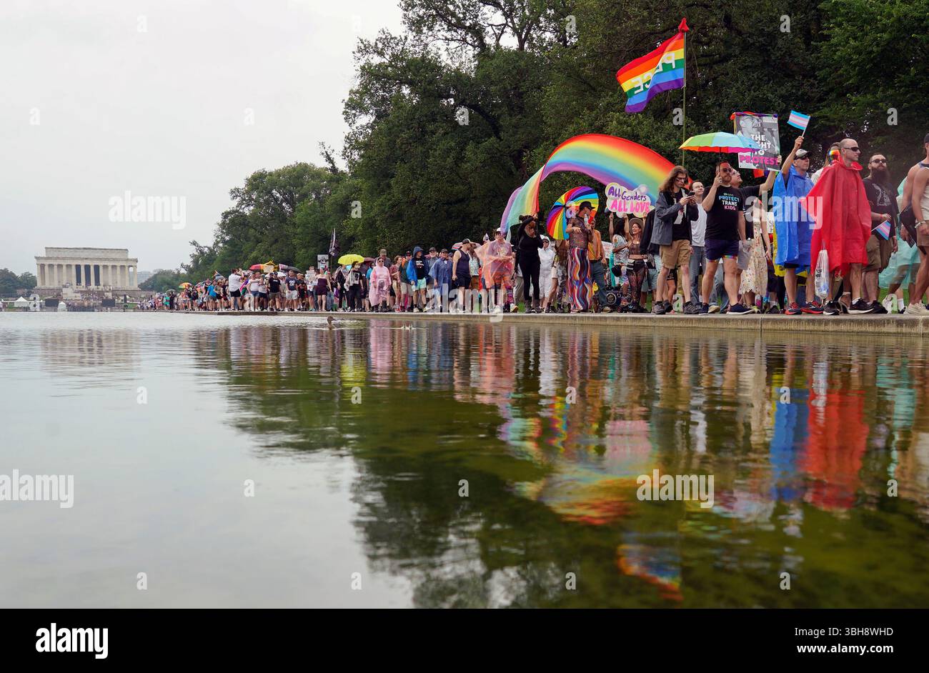Washington, United States. 08th June, 2025. Supporters of the LGBTQIA ...