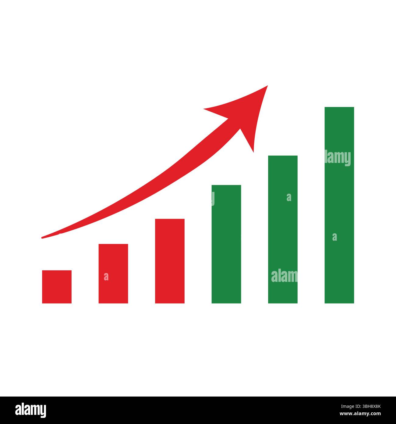 Vertical bars showing growth path Stock Vector Image & Art - Alamy