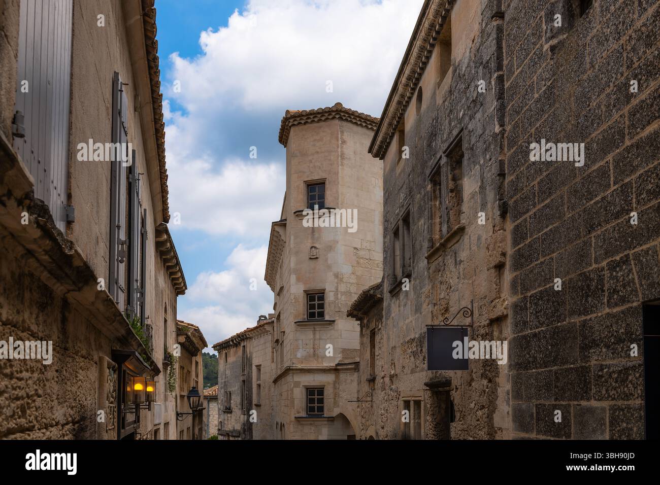 A street in the beautiful village of Les Baux de Provence, in Provence ...