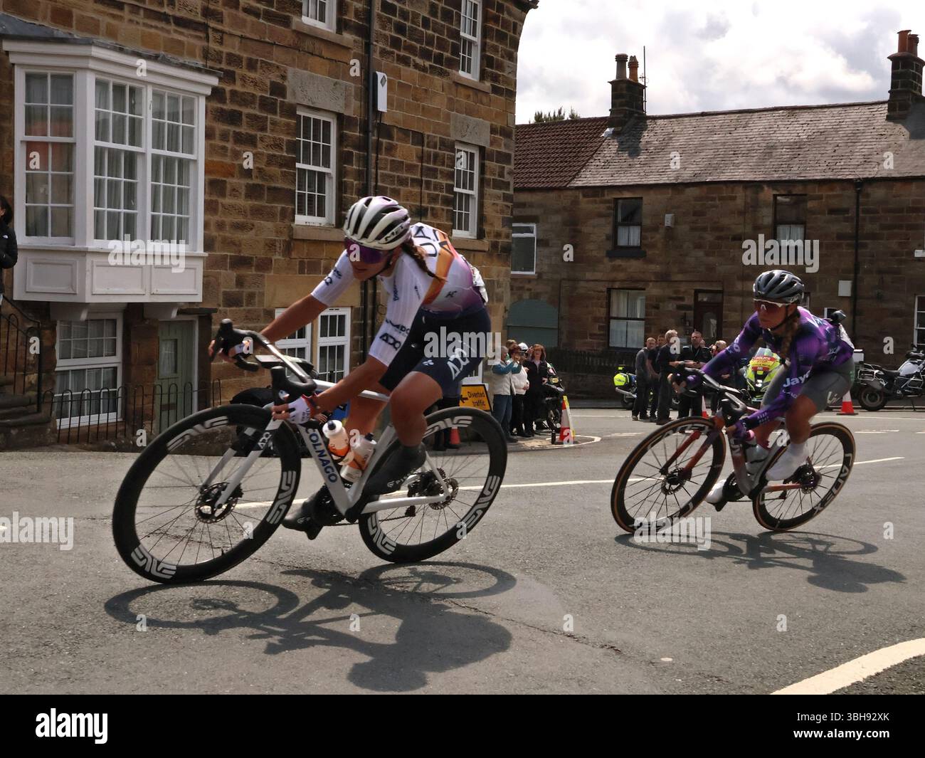 Riders in the peloton compete during Stage 1 of the 2025 Lloyds Bank ...