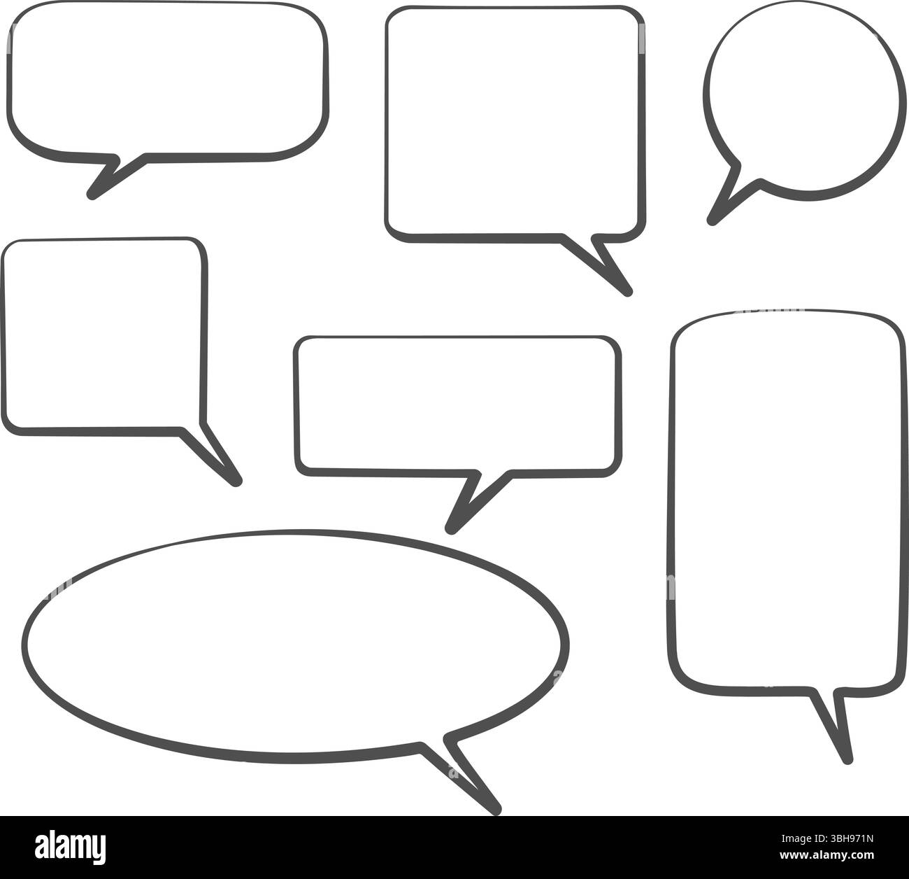 Round message balloon icon Black and White Stock Photos & Images - Alamy