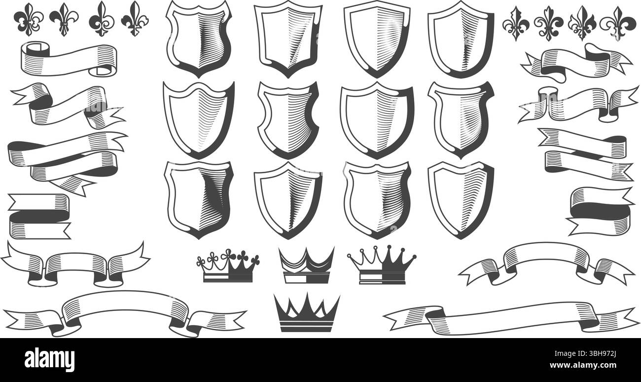 Heraldic symbol set Stock Vector Image & Art - Alamy