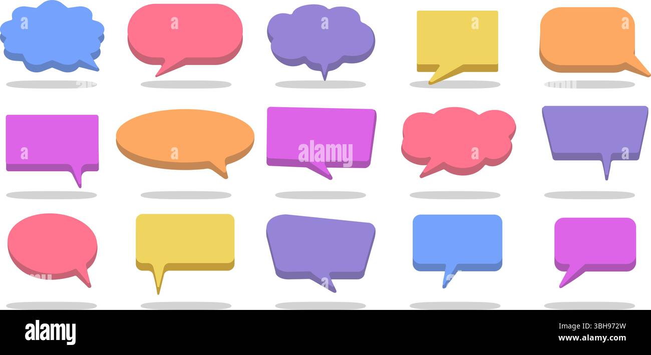 Comic talk shapes Stock Vector Images - Alamy