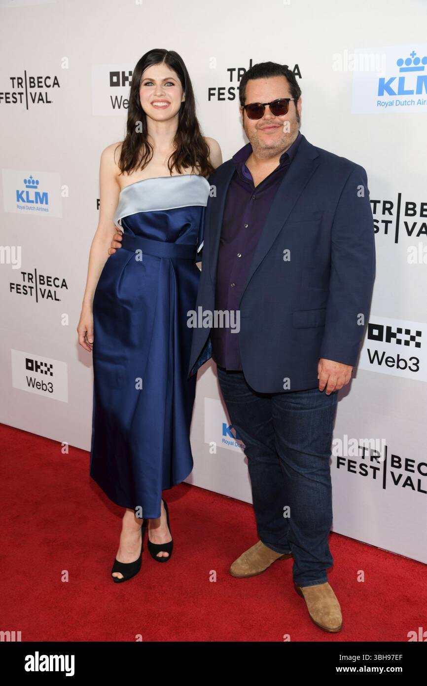 New York, USA. 08th June, 2025. Alexandra Daddario and Josh Gad attend the "A Tree Fell in the ...