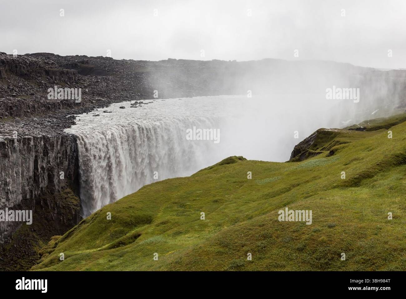Powerful Dettifoss waterfall in Vatnajokull national park in Northeast ...