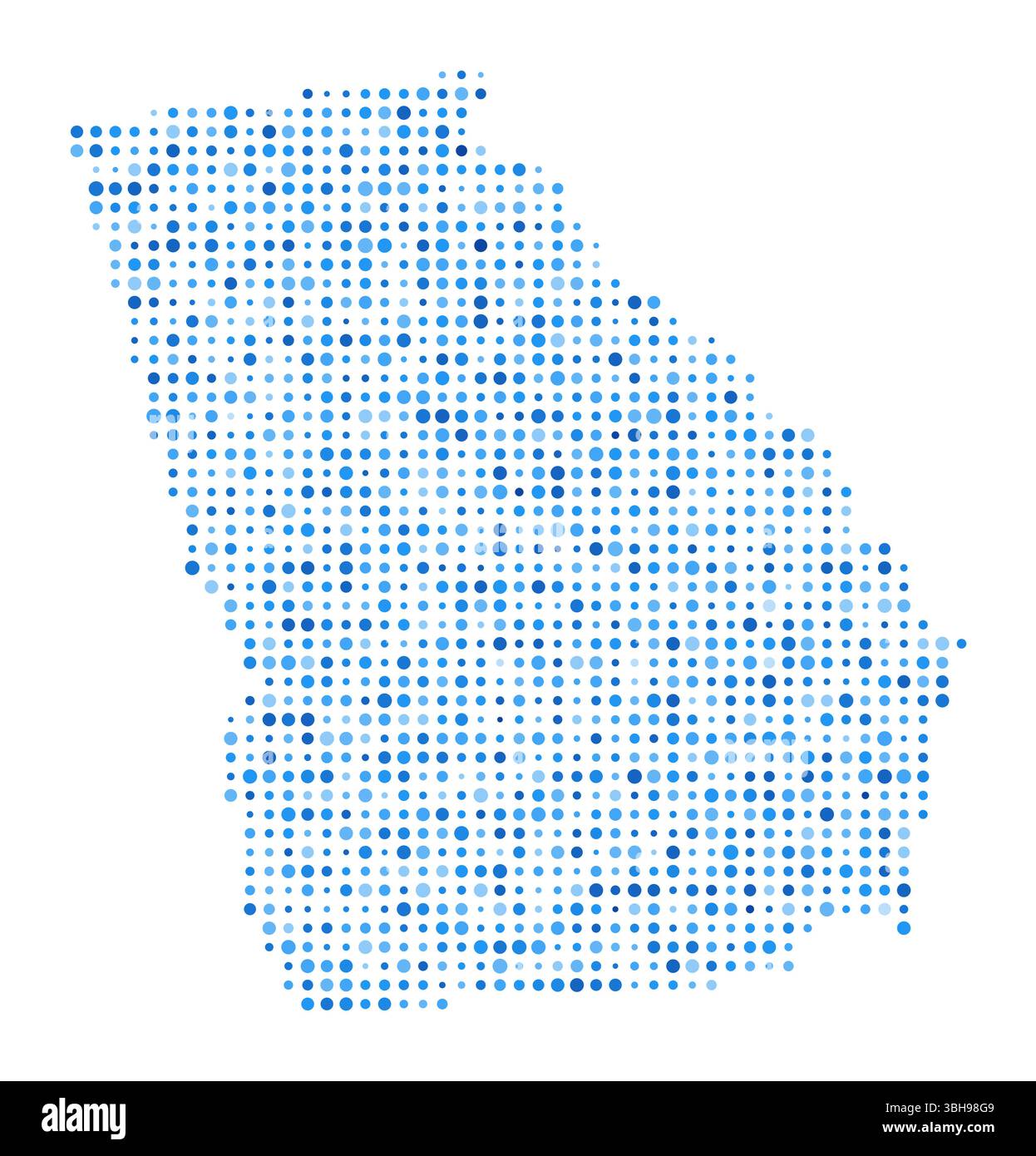 Georgia Dot Map. US State Digital Style Shape. Georgia vector image. US ...