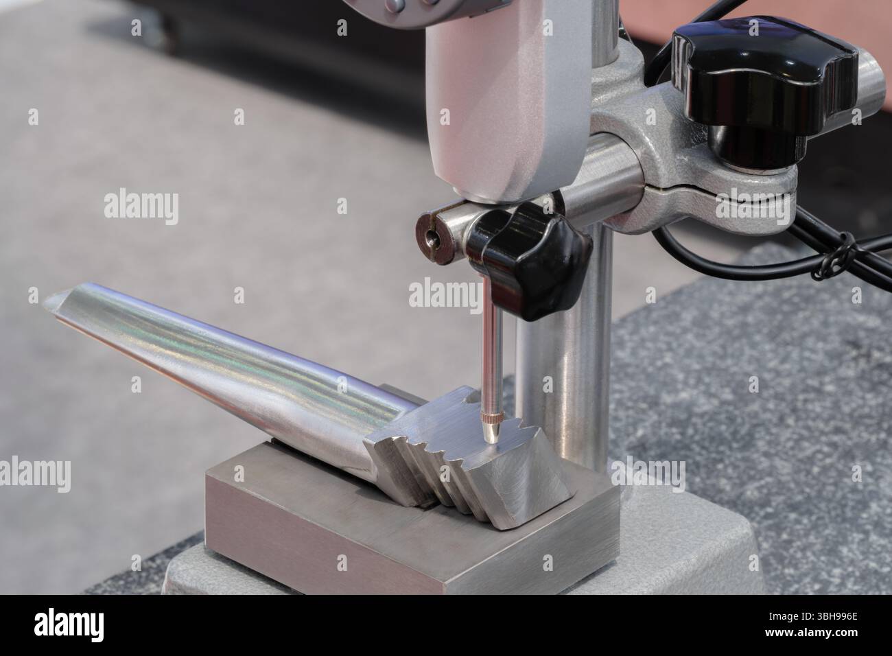 Quality control on milling metal CNC machine, coordinate measuring ...