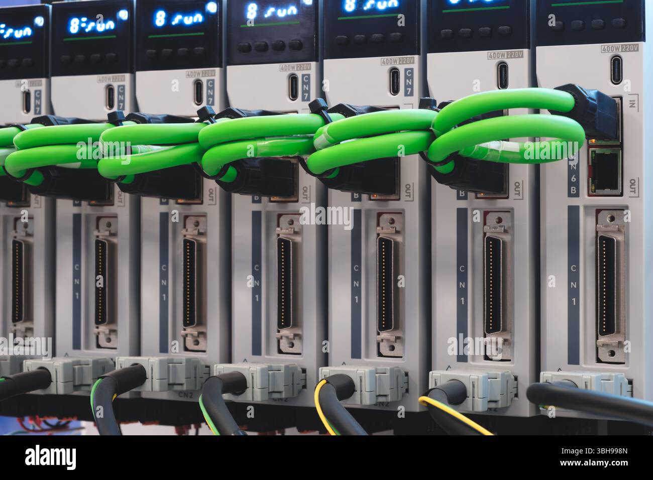 Internet communication equipment with fiber optic cables and switching ...