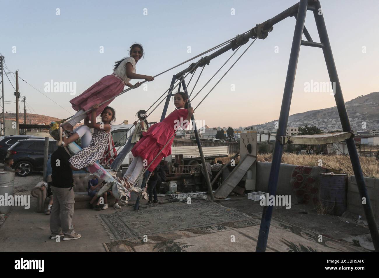 Nablus, West Bank, Palestine. 8th June, 2025. Palestinian children ...