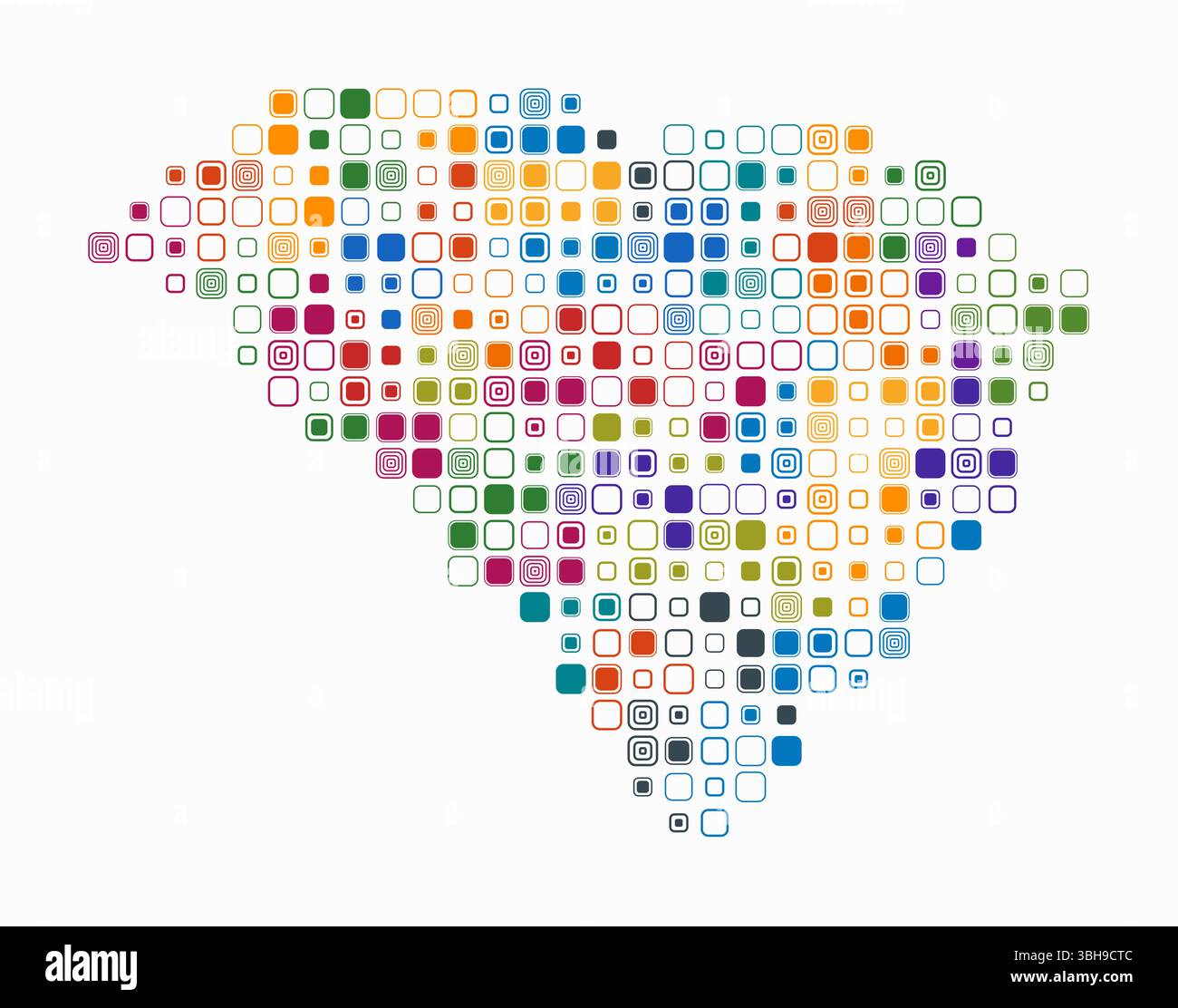 Geometric pattern large blocks Cut Out Stock Images & Pictures - Alamy