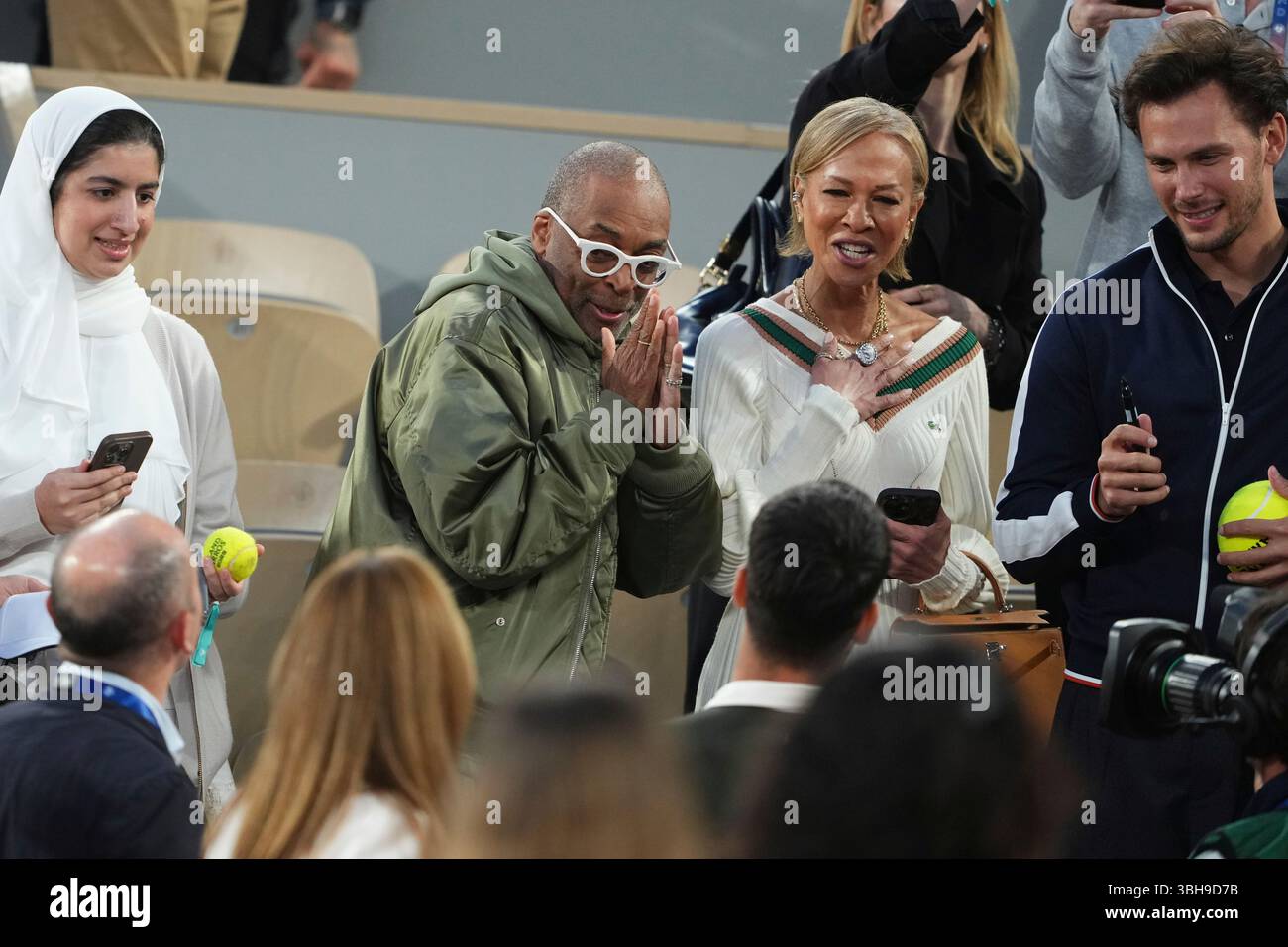 American movie director Spike Lee reacts after the final match of the ...