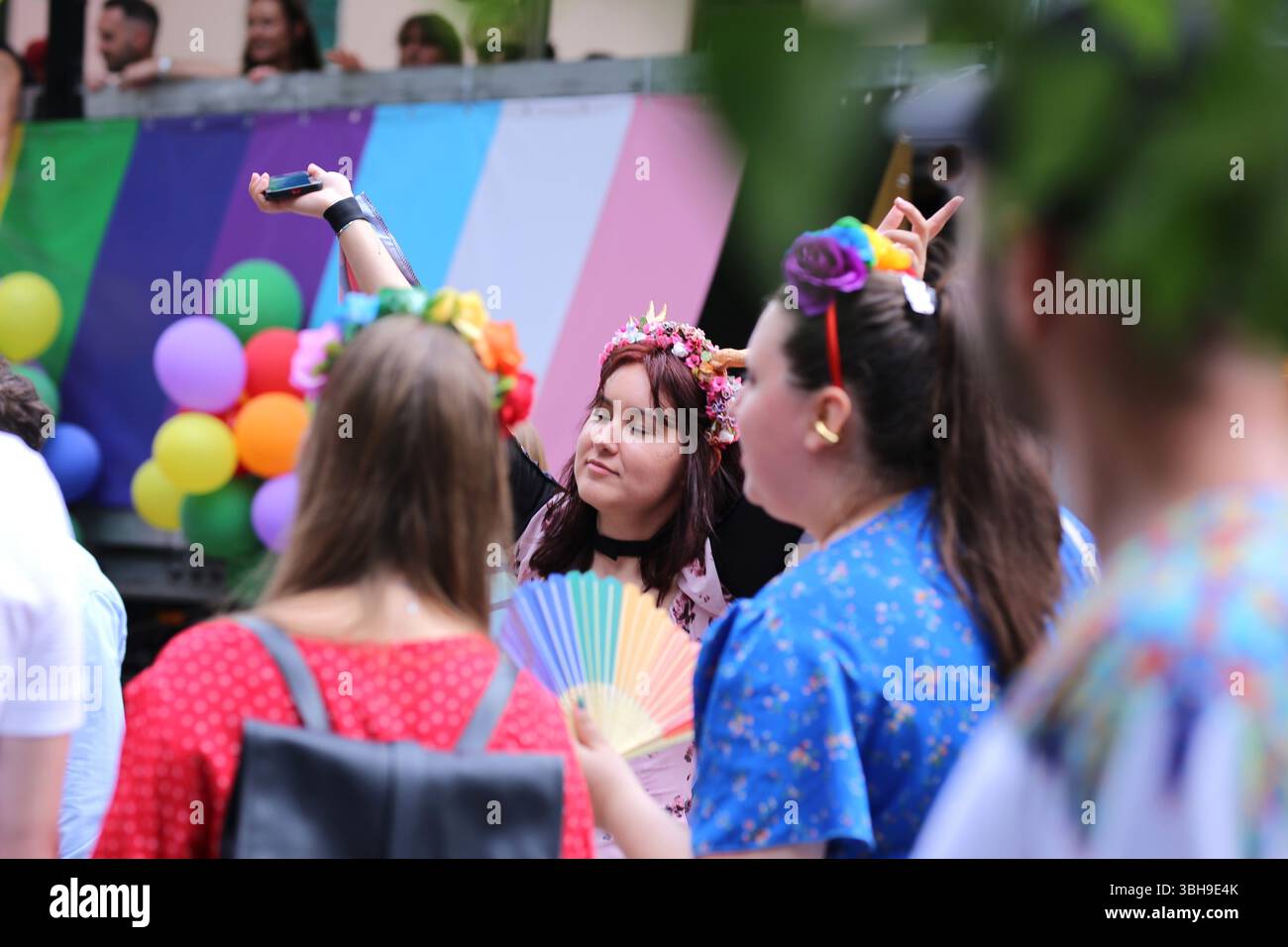 Vilnius, Lithuania - June 7th, 2025: Colourful crowd at the Baltic ...