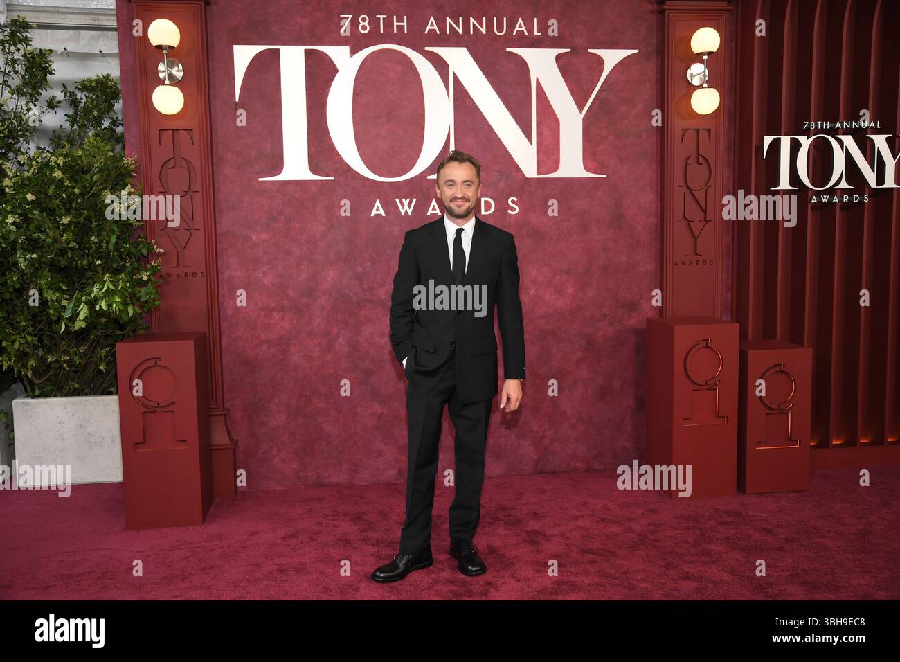 Tom Felton arrives at the 78th Tony Awards on Sunday, June 8, 2025, at ...
