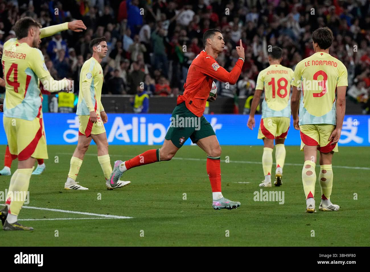 Portugal's Cristiano Ronaldo celebrates scoring his side's 2nd goal ...