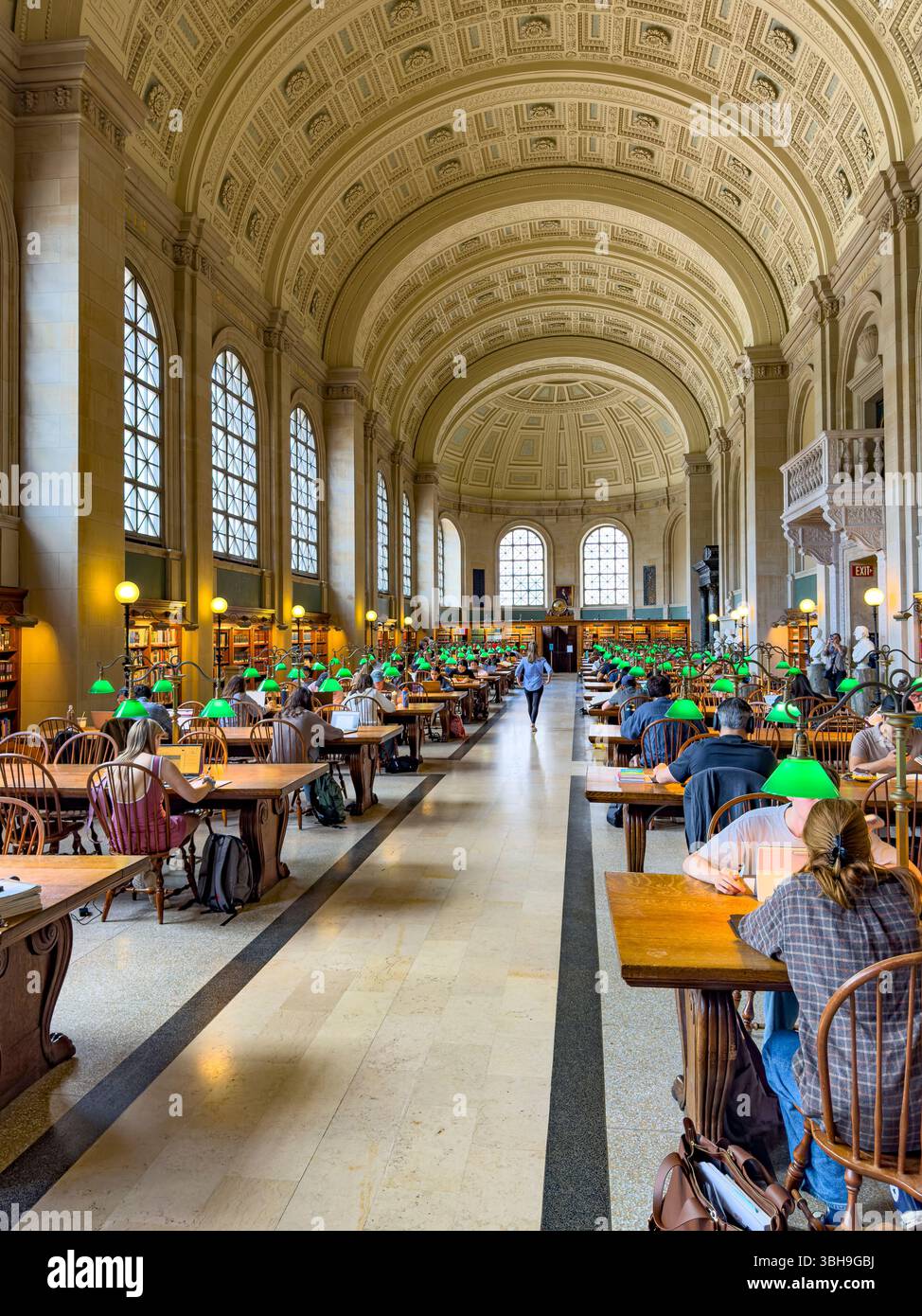 Reading room, McKim Building, Boston Public Library, Boston ...