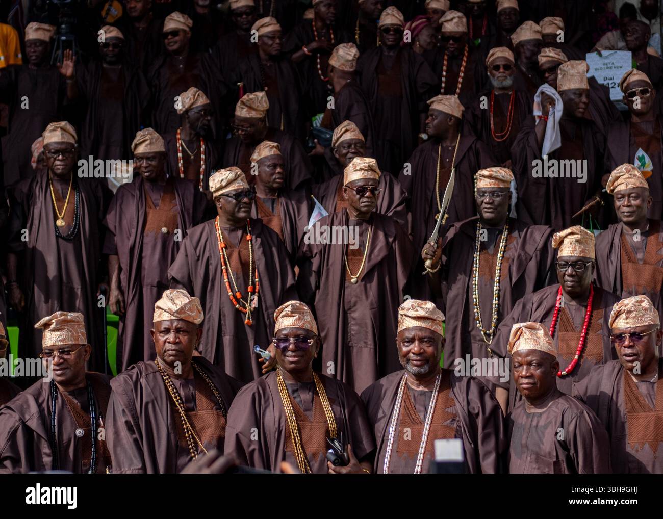 Ijebu Ode, Ogun State, Nigeria. 8th June, 2025. Men dressed in agbada ...