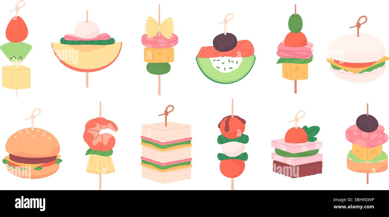 Mini sandwich canape Stock Vector Images - Alamy