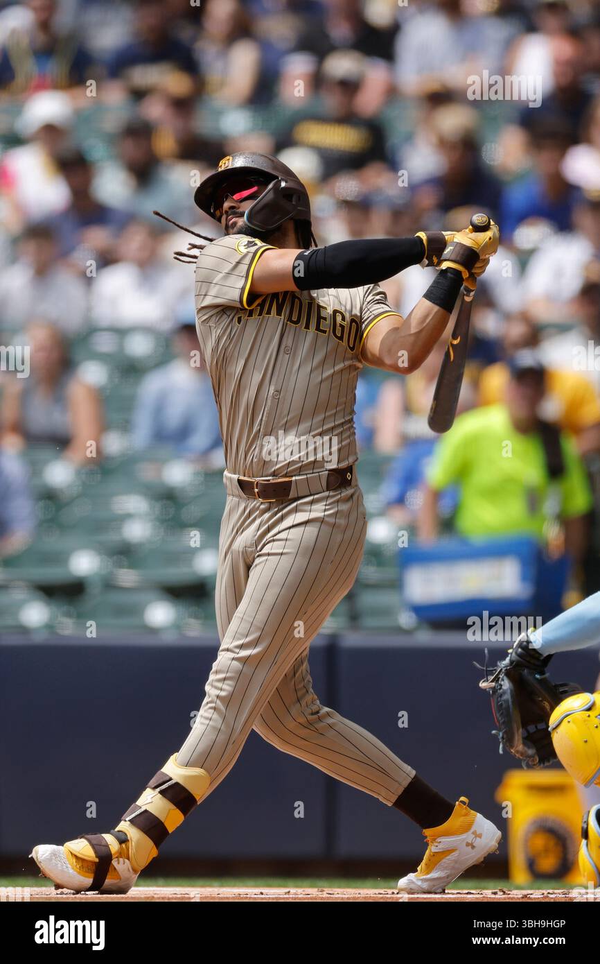 MILWAUKEE, WI - JUNE 08: Fernando Tatis Jr. #23 of the San Diego Padres ...