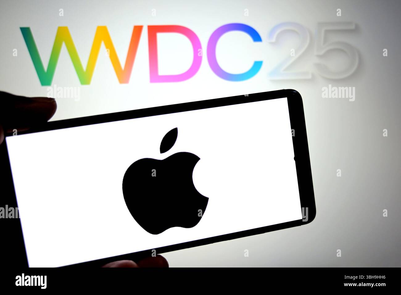 In this photo illustration, an Apple Logo is seen displayed on a ...